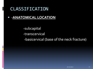Fracture neck of femur | PPTX