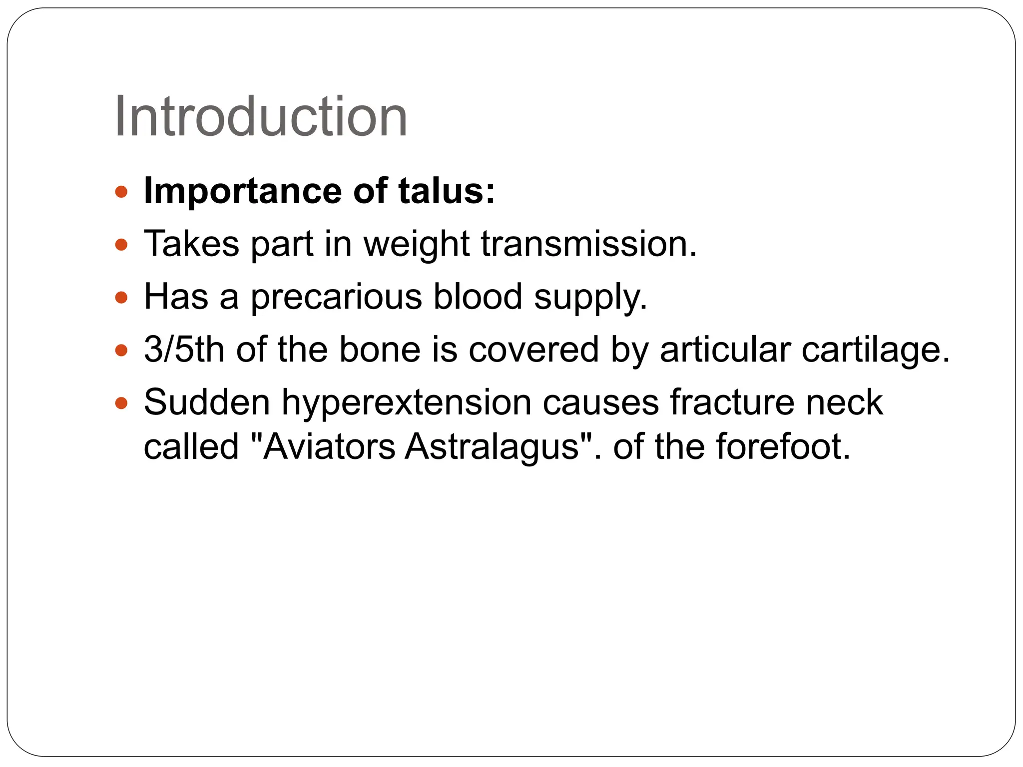FRACTURE OF TALUS.pptx. ..... | PPT
