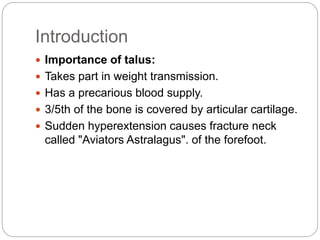 FRACTURE OF TALUS.pptx. ..... | PPT