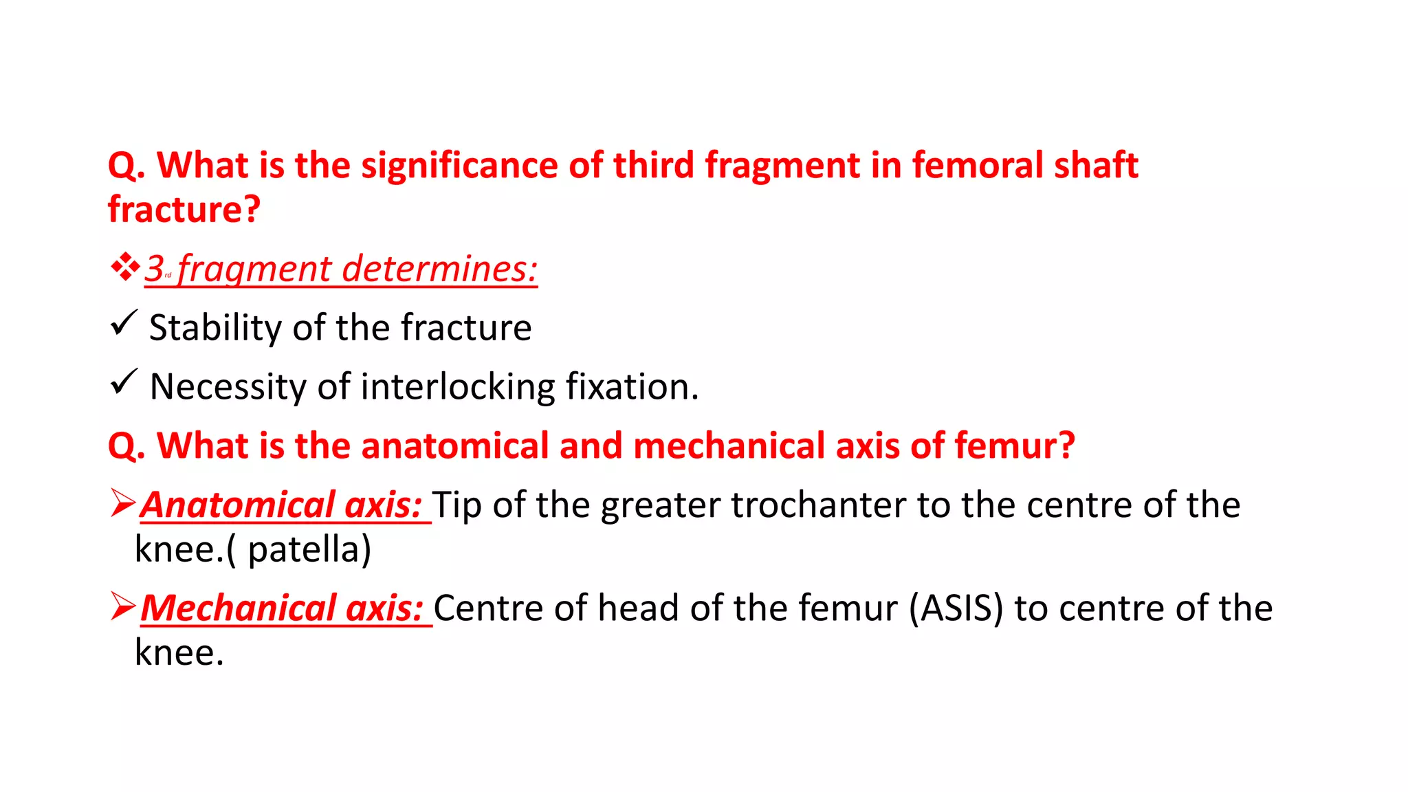 Fracture of the femoral shaft | PPT