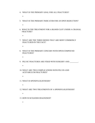 Fracture review Test | DOC