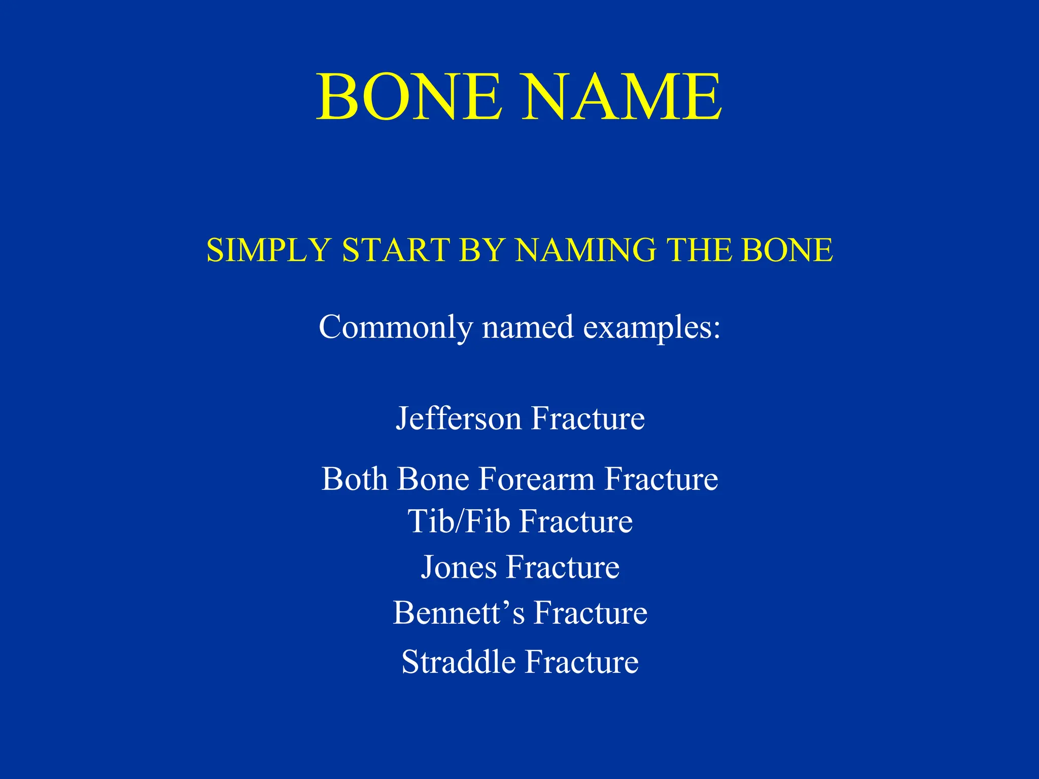 fractures and dislocations, Classification | PPTX