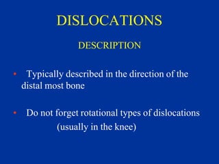 fractures and dislocations, Classification | PPTX