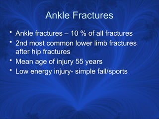 FRACTURES -Brief description on Fractures around Ankle | PPTX