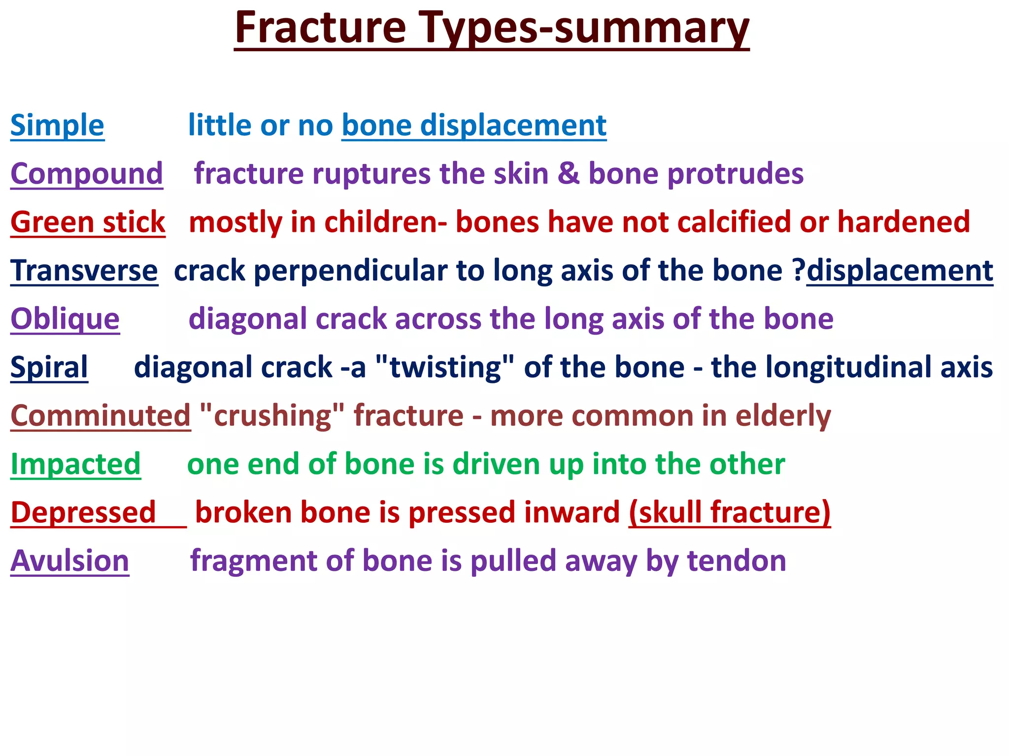 Fractures - general view | PPTX