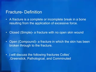 Fractures Chapter 4 | PPT