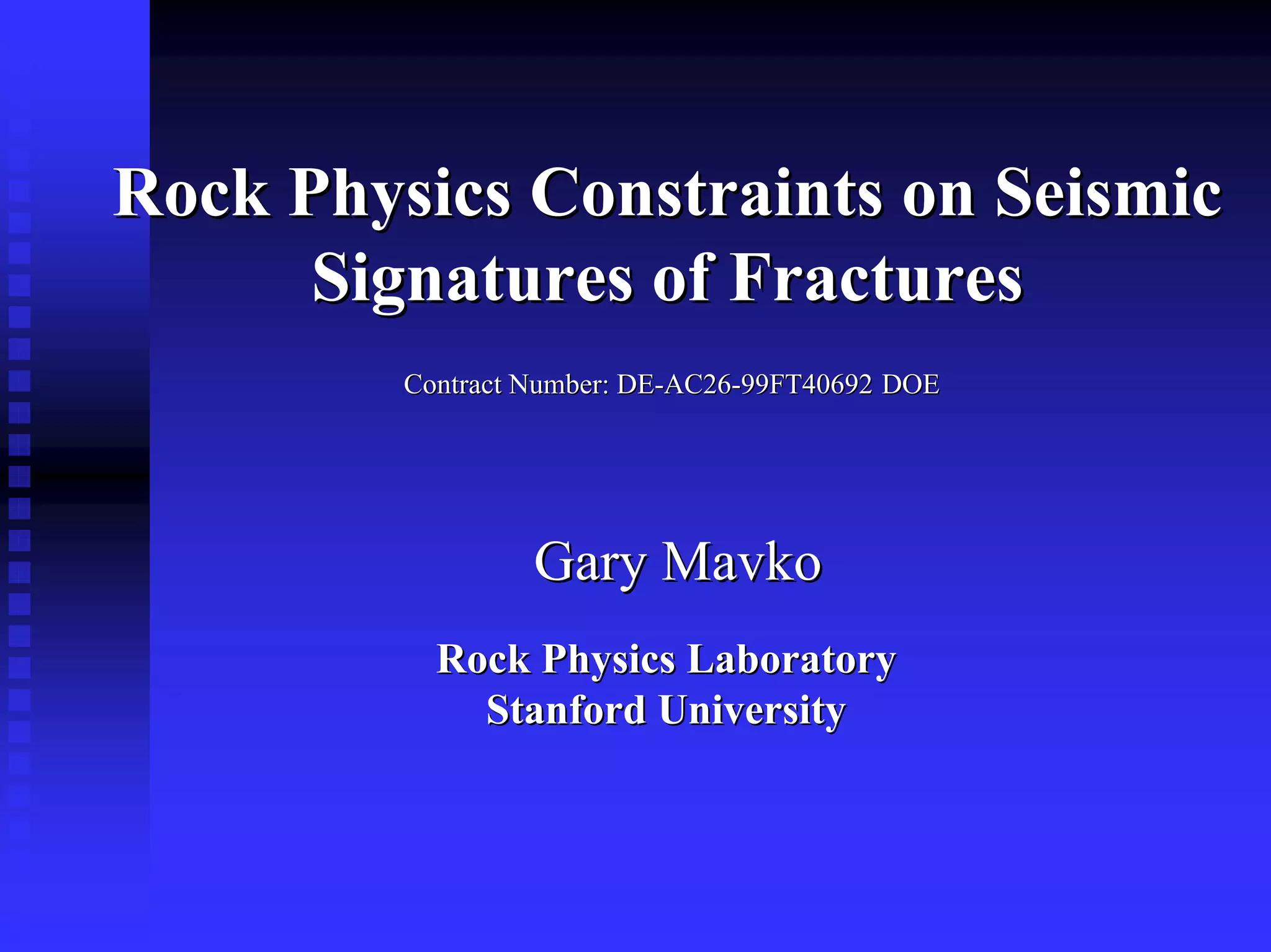 Seismic signature of Fractures | PDF