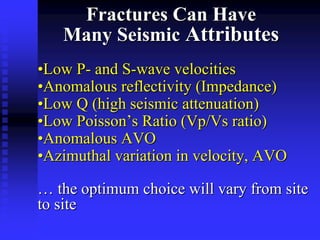 Seismic signature of Fractures | PDF