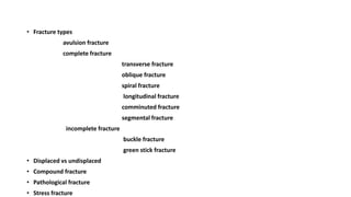 Fracture classification | PPTX