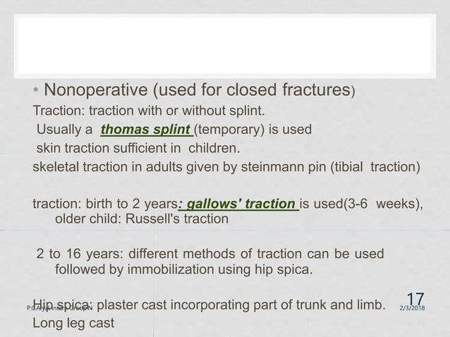 fracture shaft of femur.pptx | First Aid | Injuries