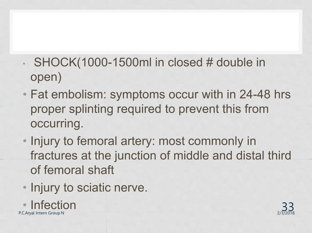 fracture shaft of femur.pptx | First Aid | Injuries