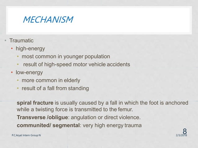 fracture shaft of femur.pptx | First Aid | Injuries