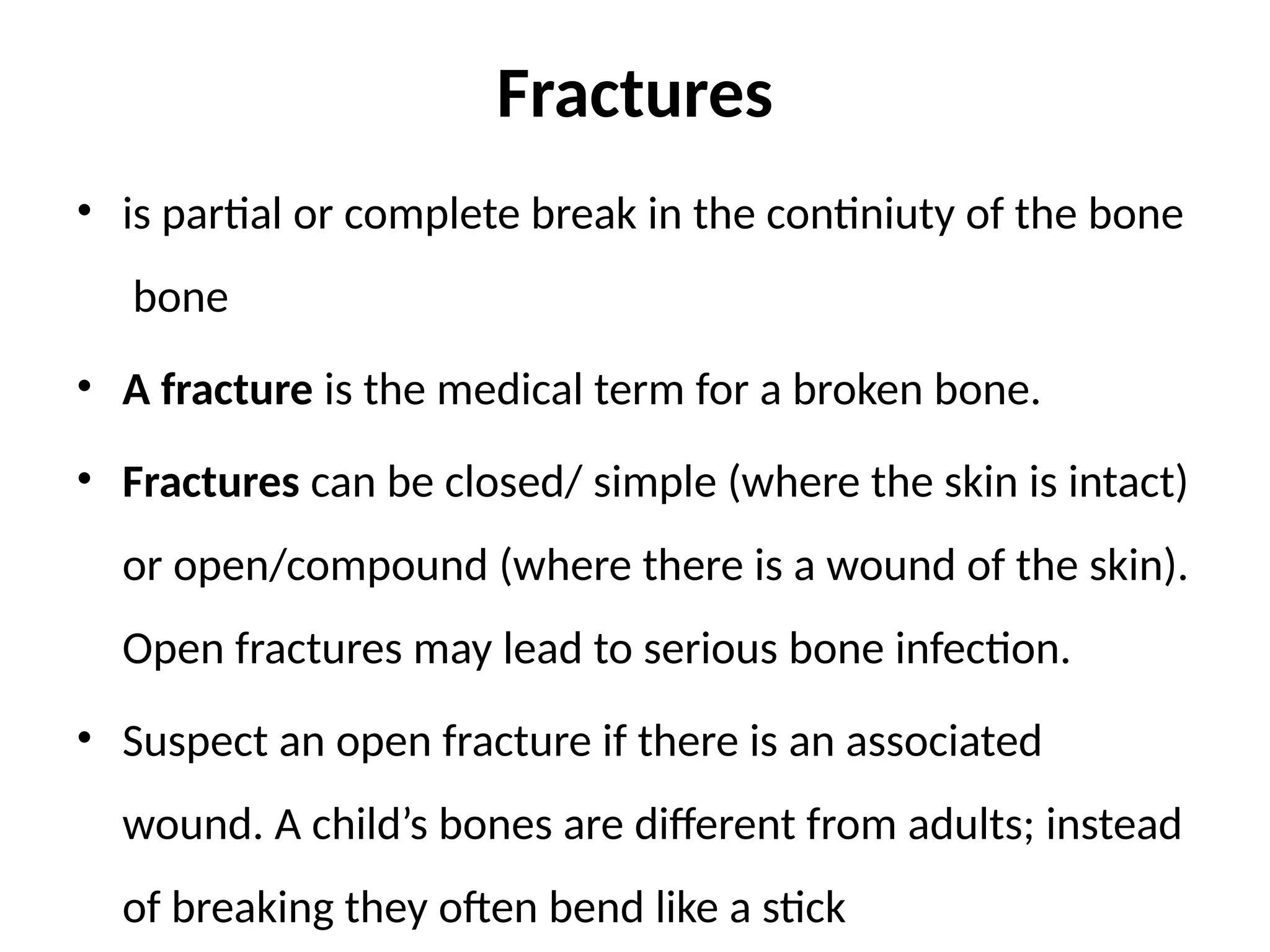 FRACTURES IN CHILDREN POWER POINT IN NURSING | PPT