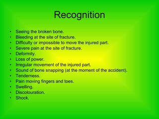 Fractures | PPT | First Aid | Injuries
