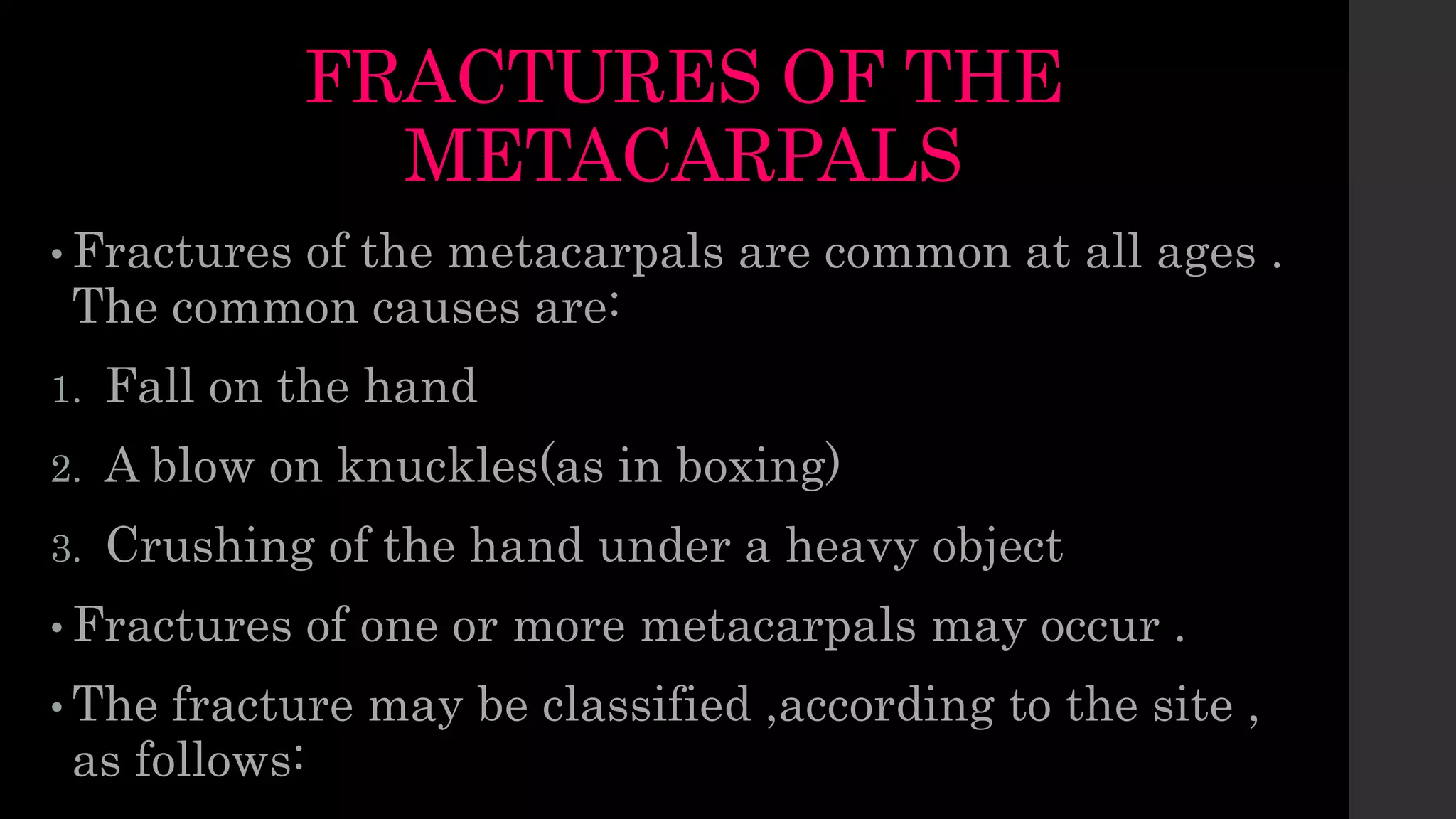 FRACTURES OF HAND | PPTX