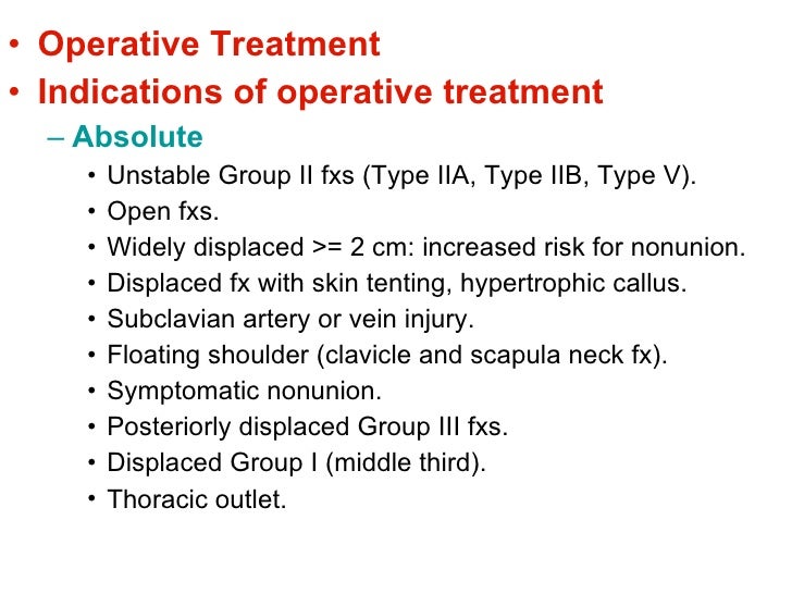 Fractures of the clavicle