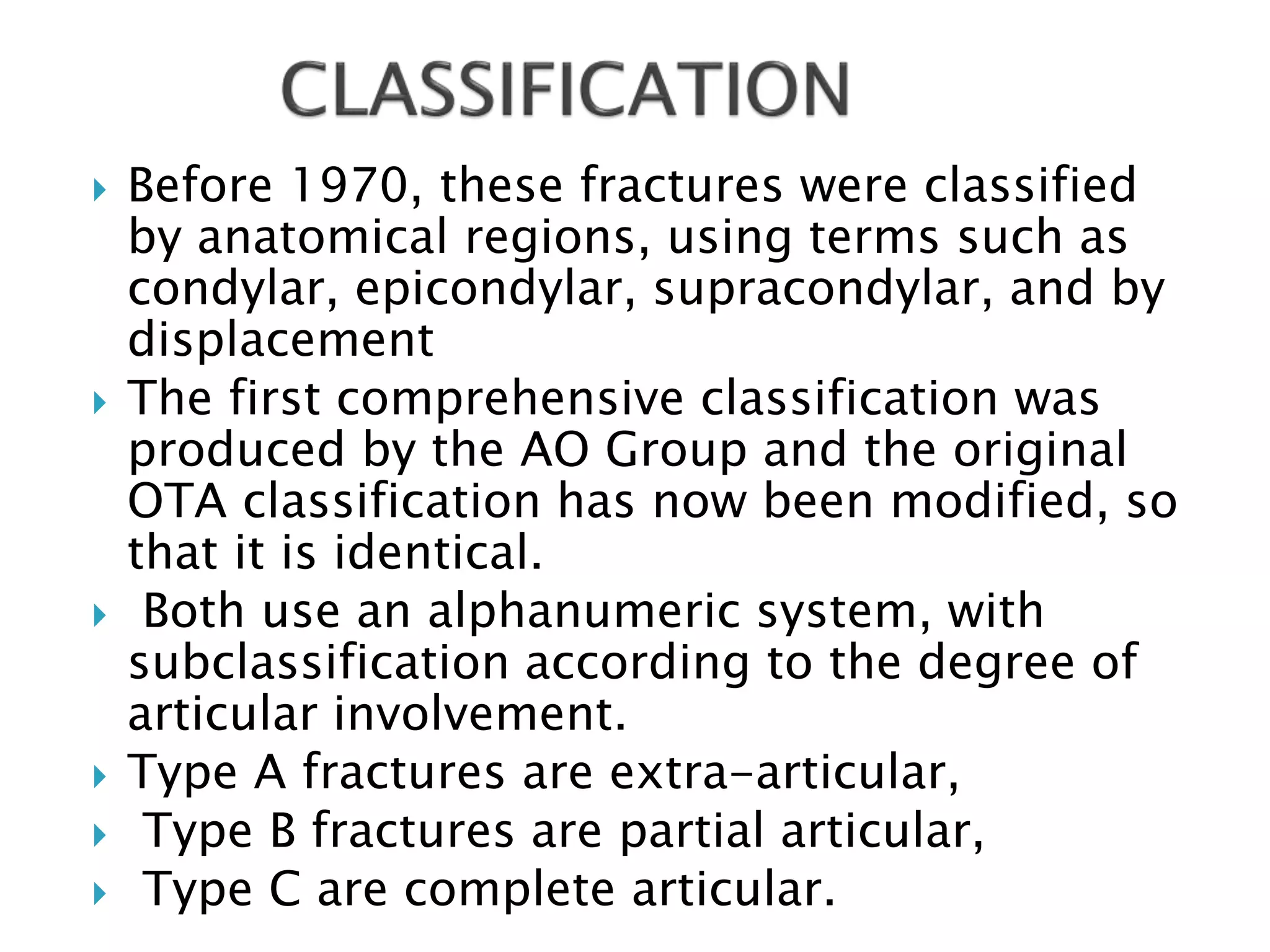 Fractures of the distal humerus ppt | PPTX