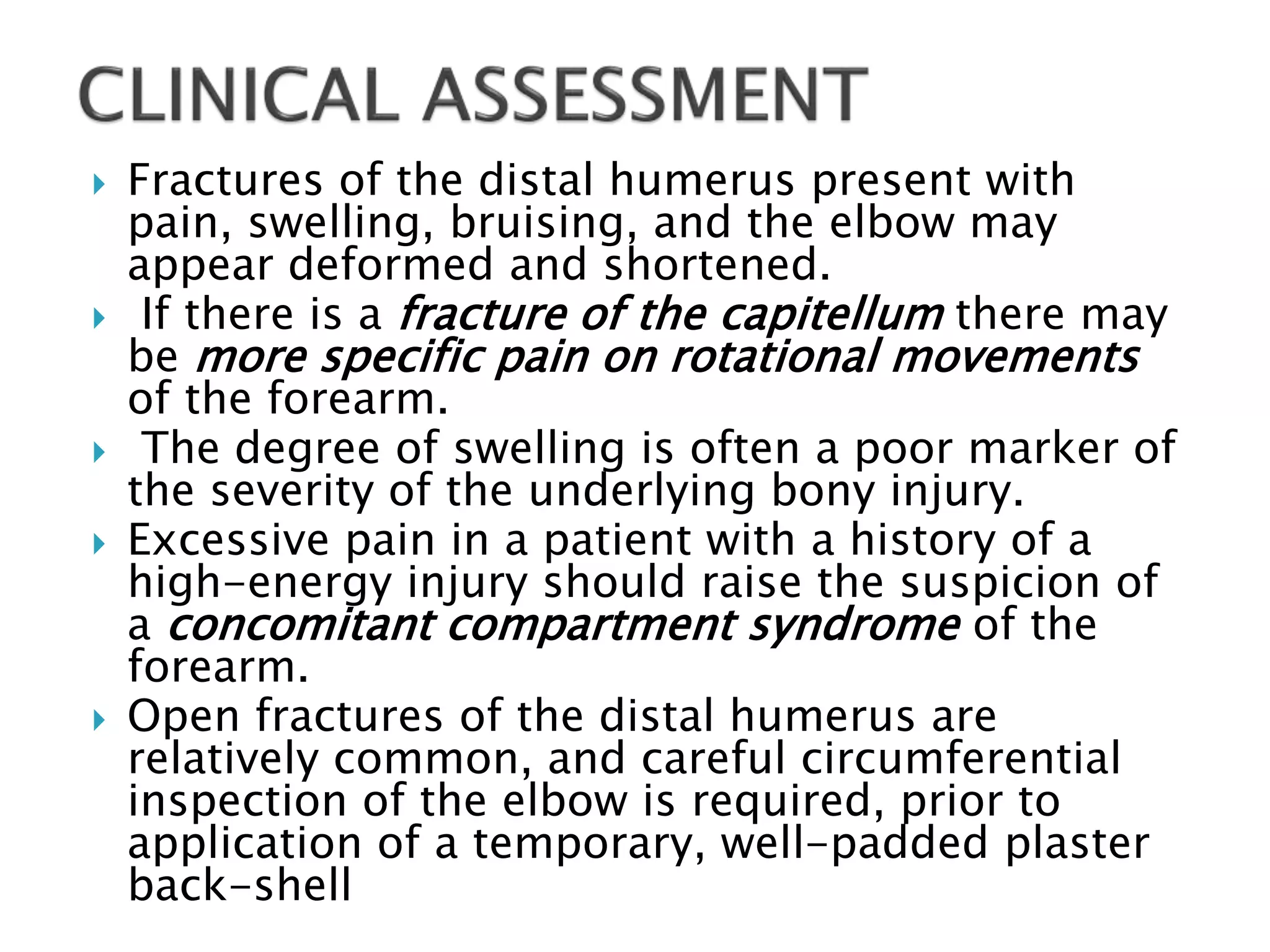 Fractures of the distal humerus ppt | PPTX
