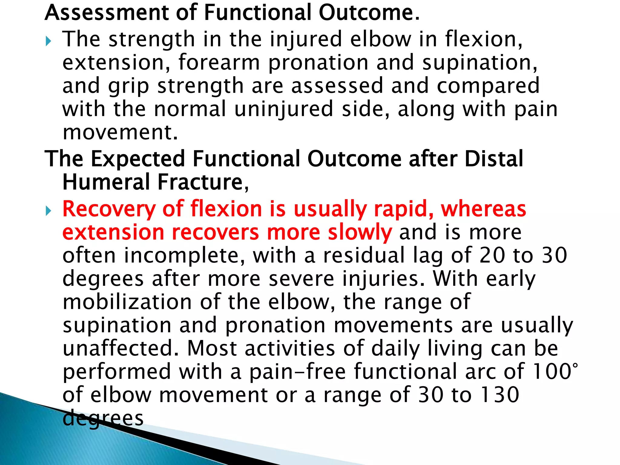 Fractures of the distal humerus ppt | PPTX