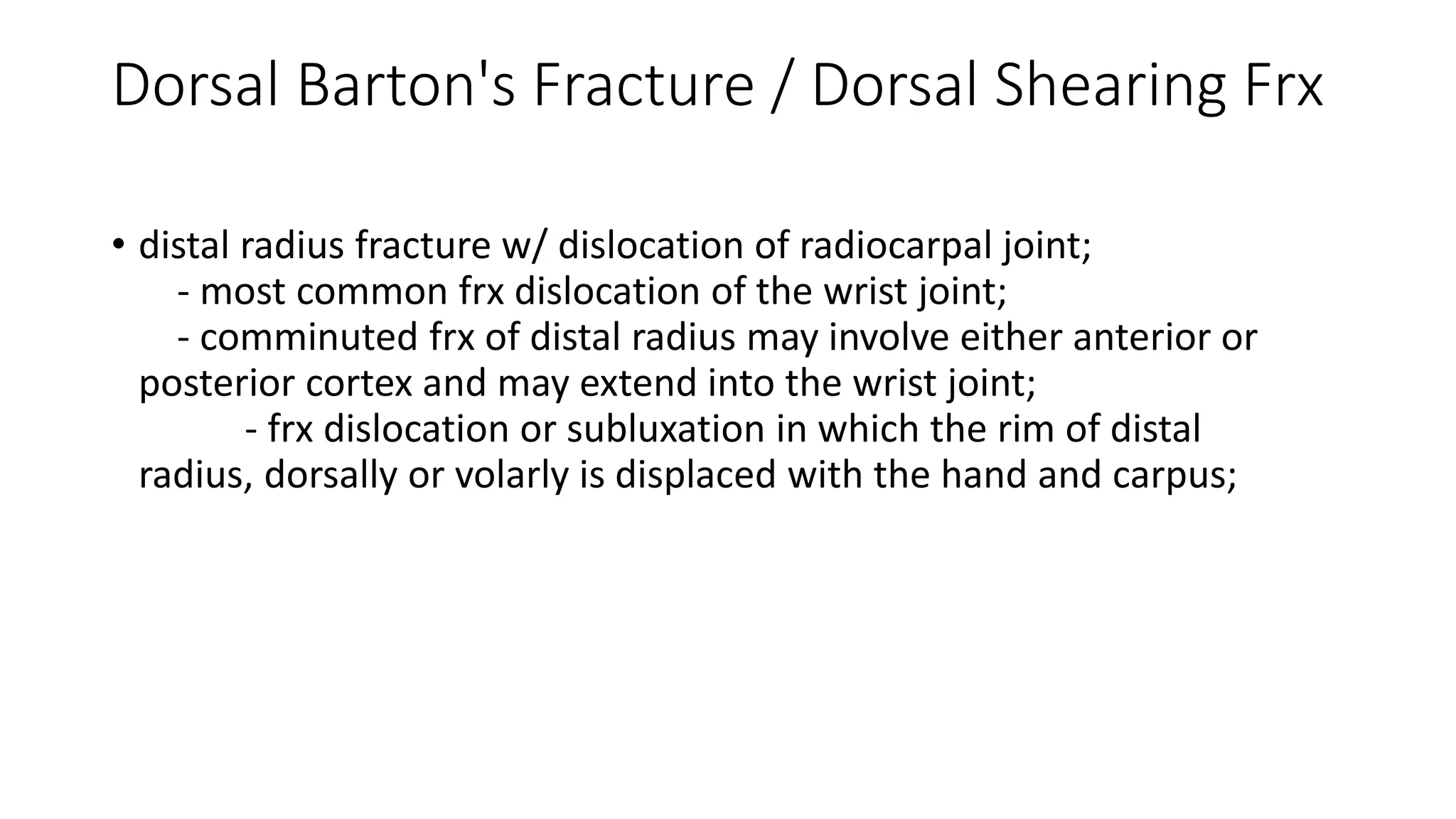 Fractures of the distal radial physis and barton's fracture | PPTX ...