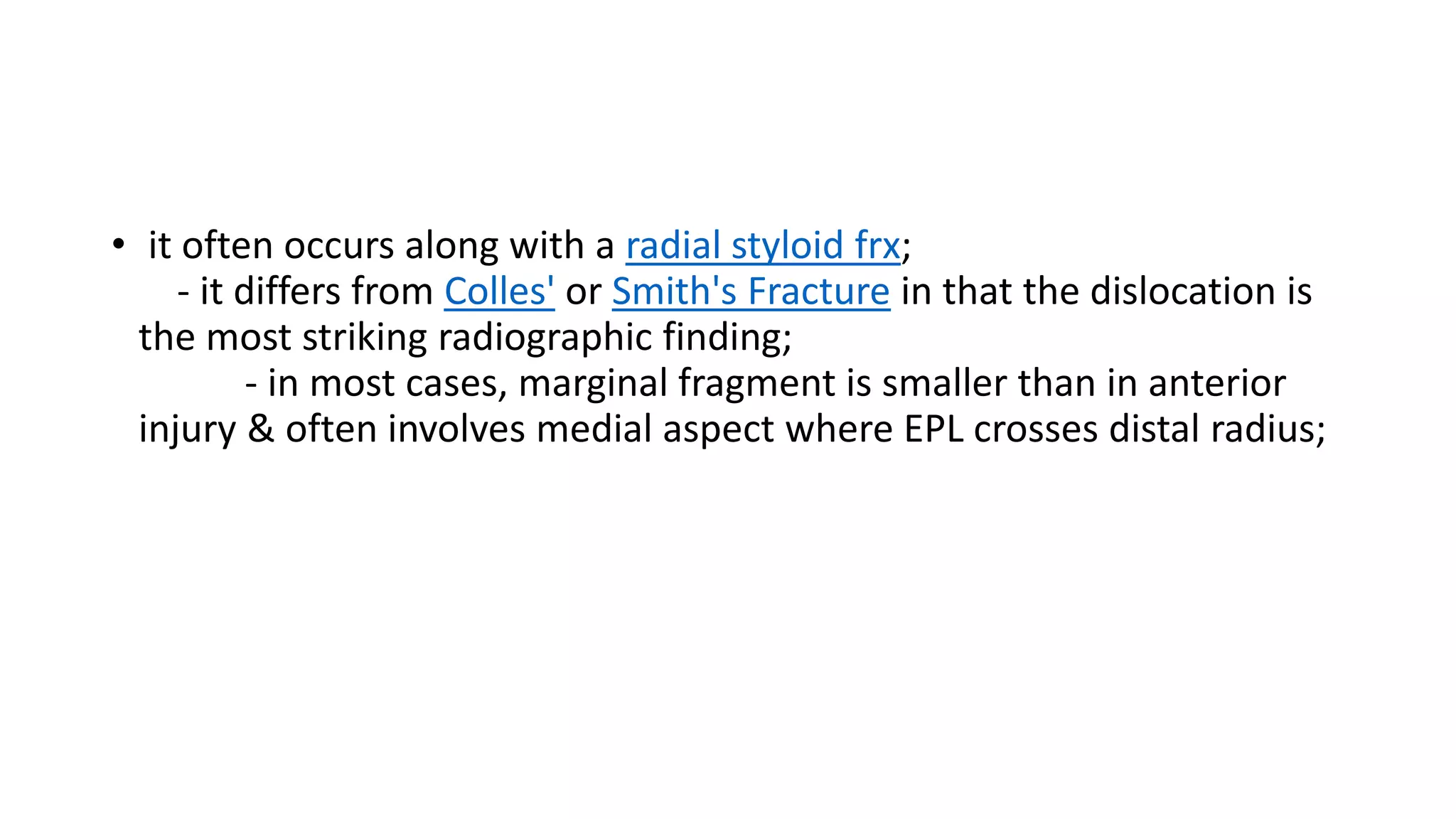 Fractures of the distal radial physis and barton's fracture | PPTX