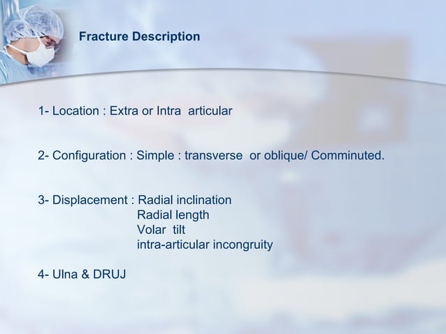 Fractures Of The Distal Radius | PPT
