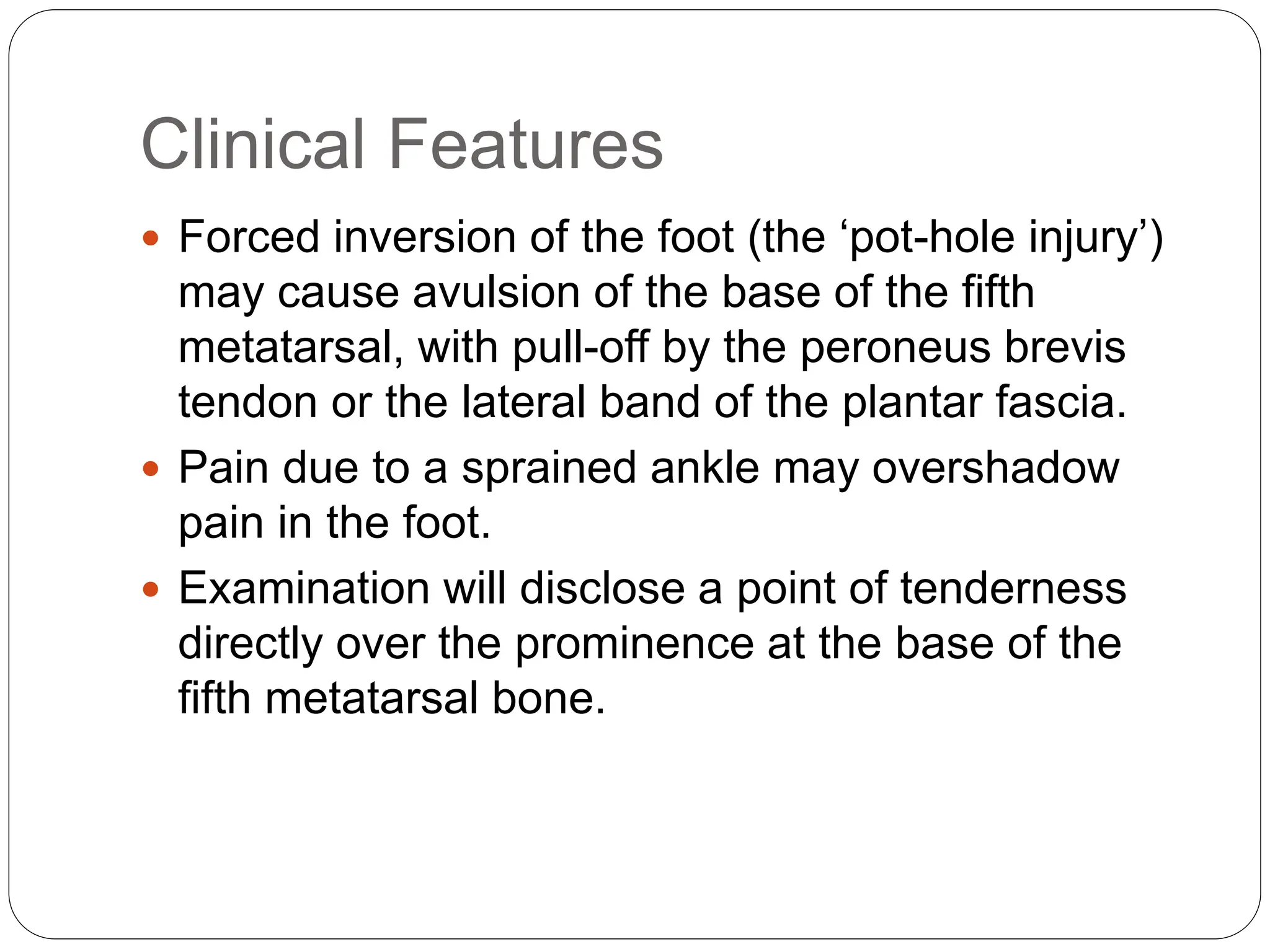 FRACTURES OF THE FIFTH METATARSAL BASE – JONES.pptx