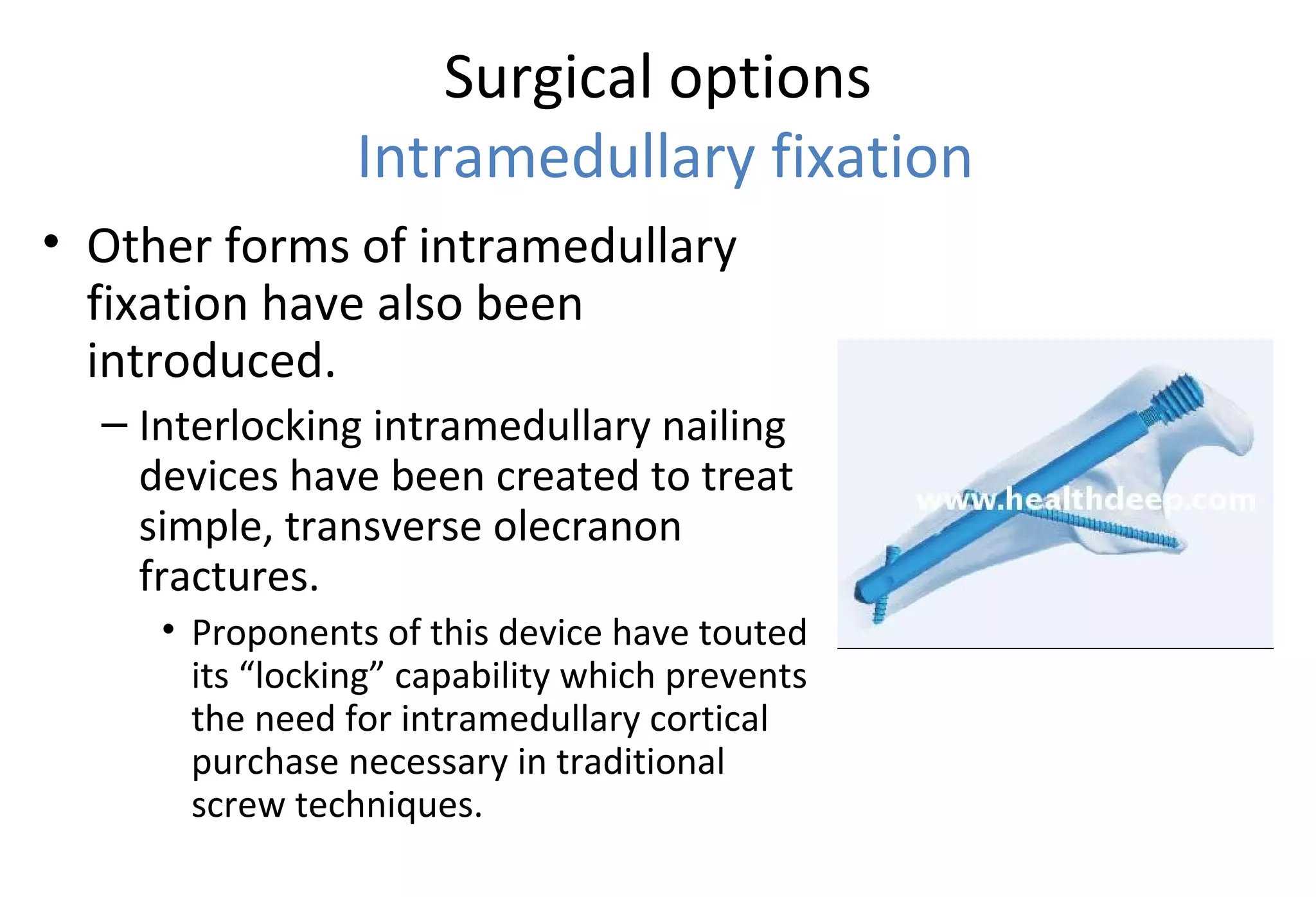Fractures of the olecranon | PPT