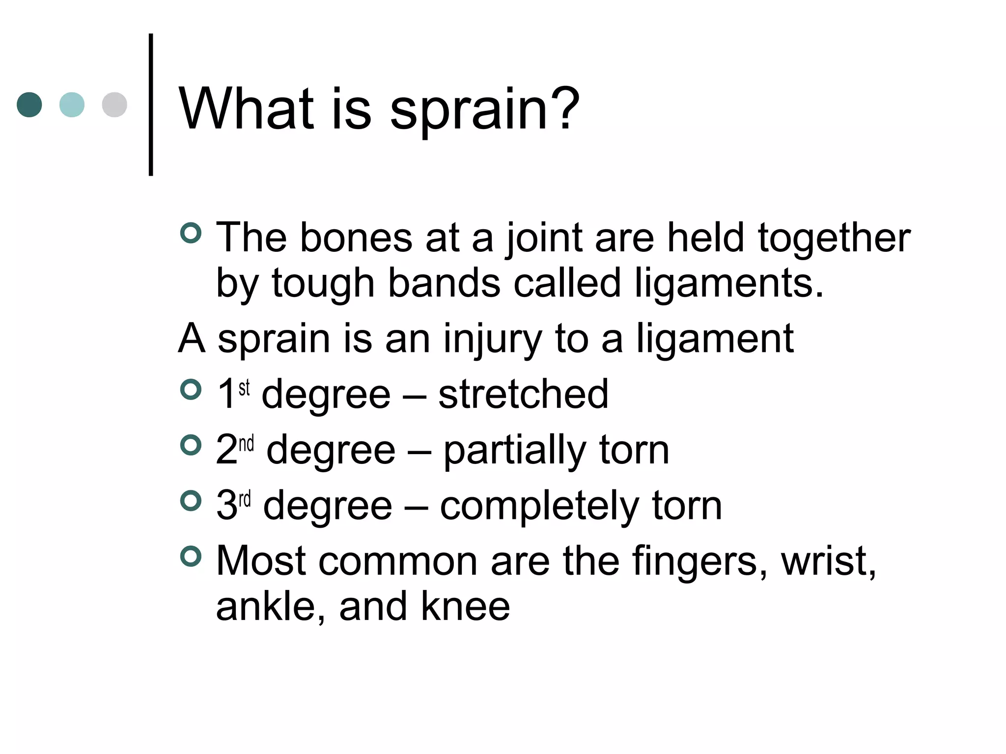 Fractures sprains and dislocations | PPS