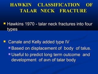 Fracture Talus | PPT