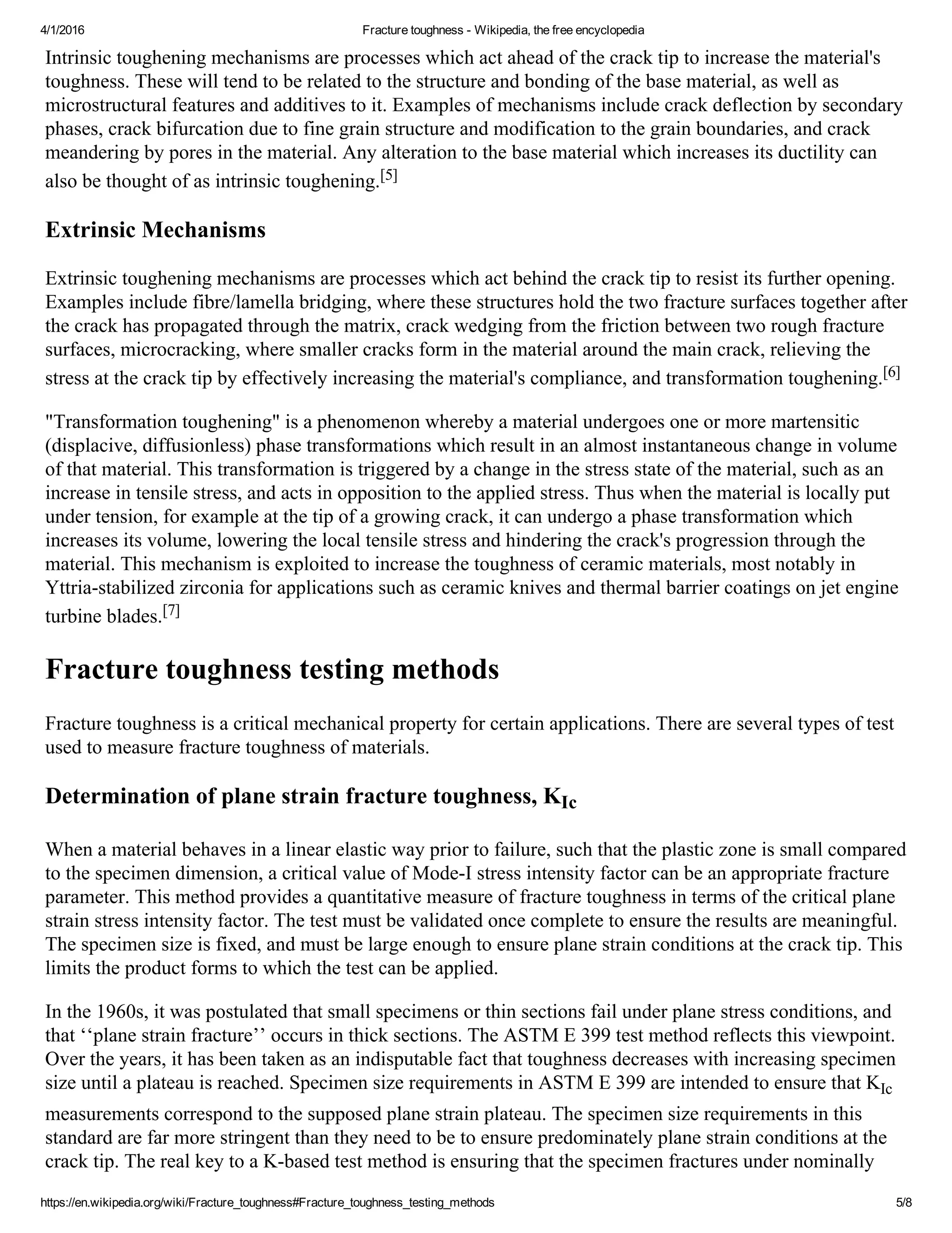 Fracture toughness wikipedia, the free encyclopedia | PDF
