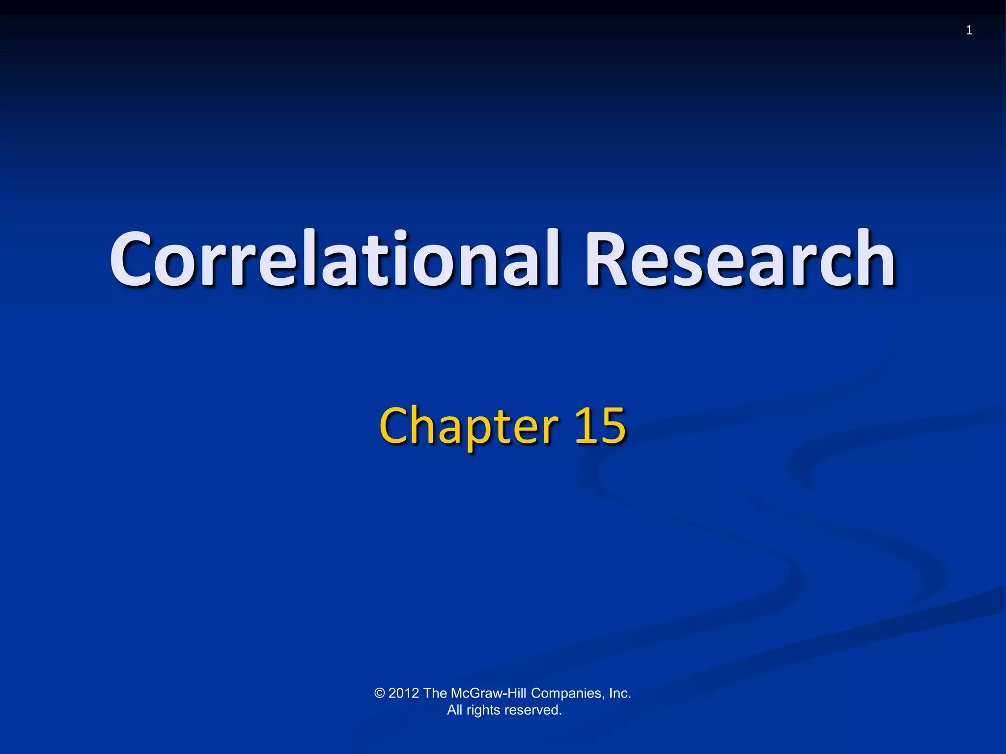 notes on correlational research | PPT
