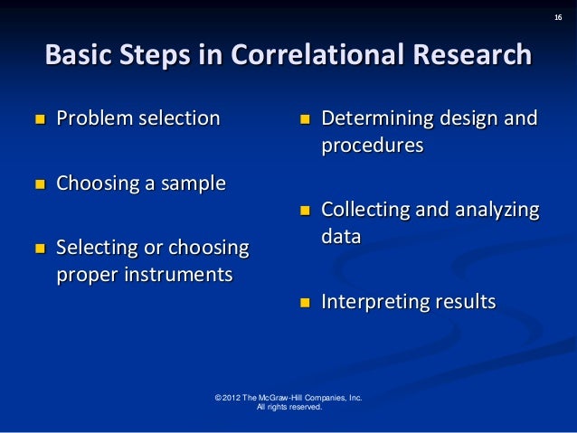 notes on correlational research