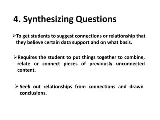 Fraenkel’s taxonomy of question | PPTX