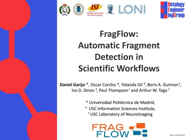 Frag Flow: Automated Fragment Detection in Scientific Workflows | PPT