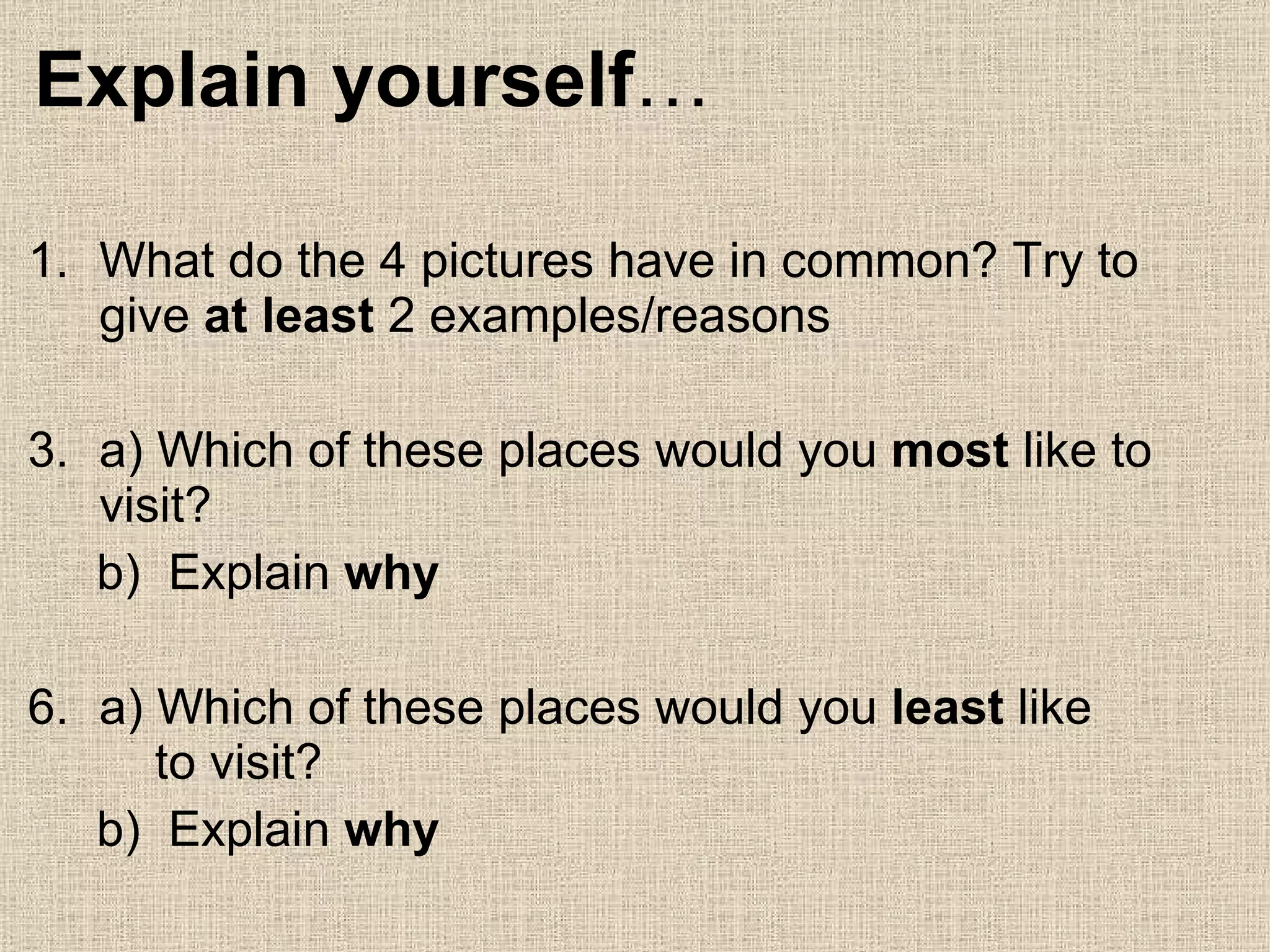 Fragile environments ecosystems starter | PPT