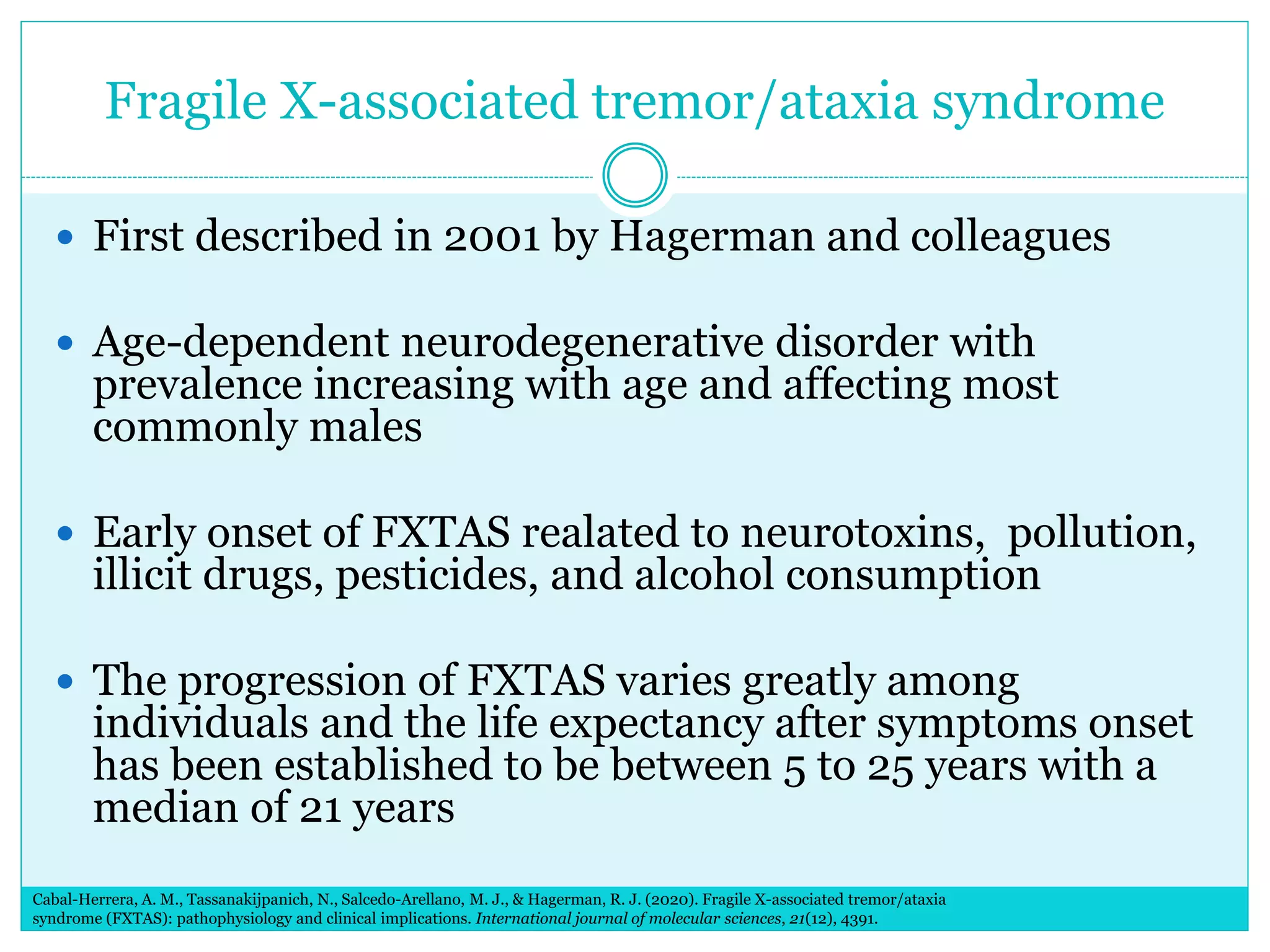 Fragile X Associated Tremor Ataxia Syndrome | PPTX