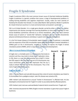 Fragile x syndrome | DOCX