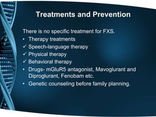 Fragile x syndrome | PPTX
