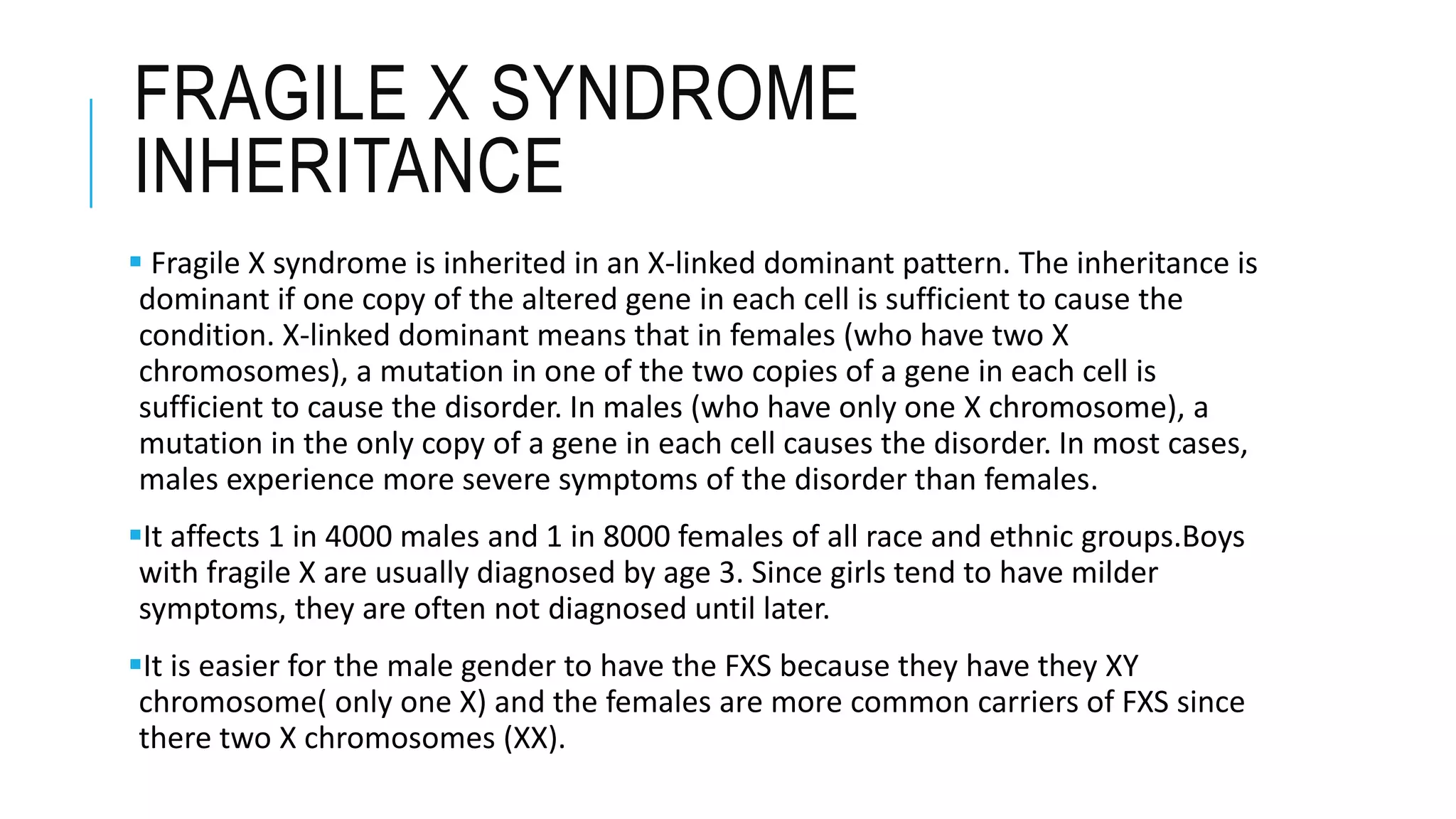Fragile x syndrome | PPTX