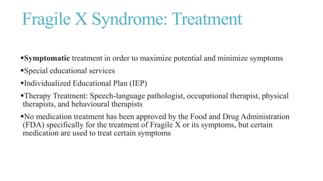 Fragile X Syndrome (FXS) | PPTX | Brain and Nervous System Disorders ...