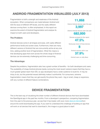 Android fragmentation 2013 | PDF