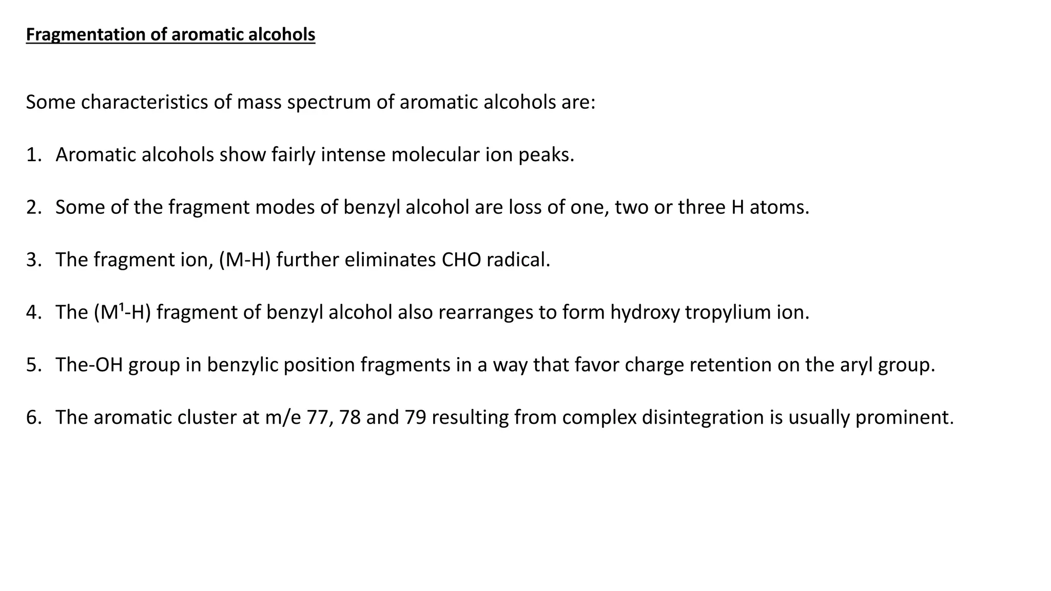 Fragmentation of different functional groups | PPTX