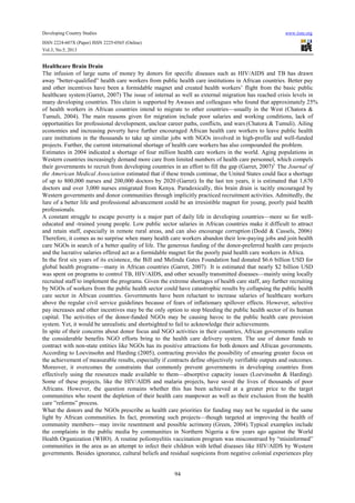 Fragmentation of health care delivery services in africa | PDF