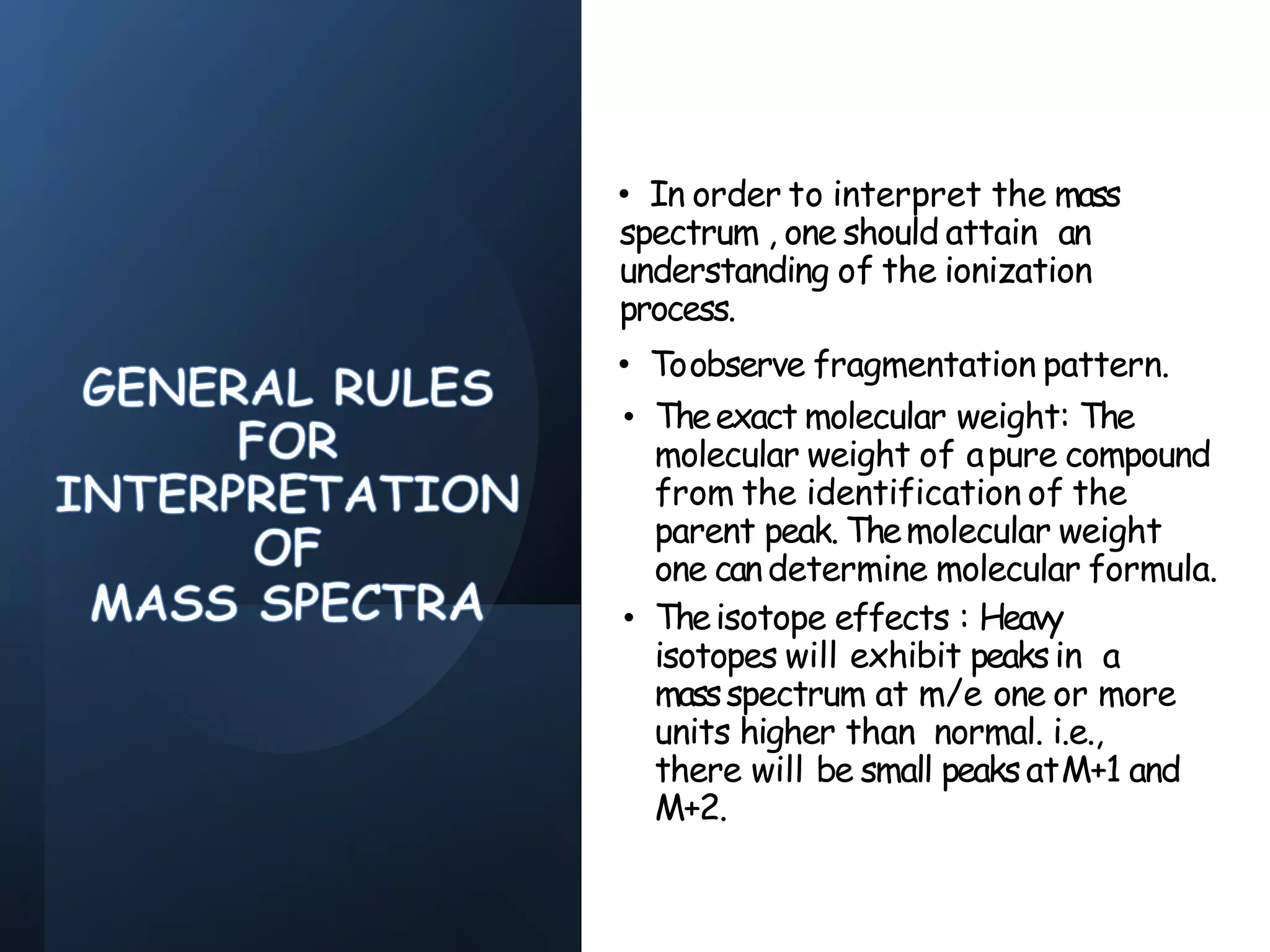 Fragmentation Pattern of Mass Spectrometry | PDF