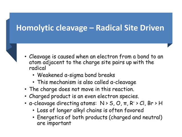 Fragmentation Pattern of Mass Spectrometry | PDF