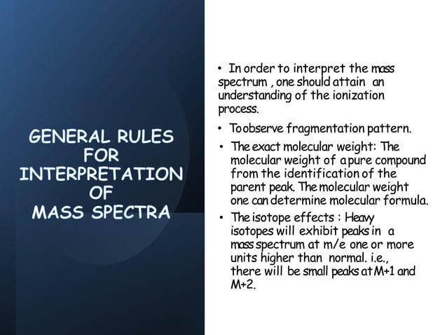 Fragmentation Pattern of Mass Spectrometry | PDF