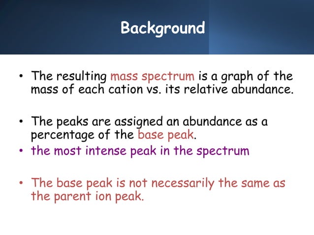 Fragmentation Pattern of Mass Spectrometry | PDF