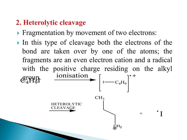 Fragmentation techniques in mass spectroscopy | PPTX | Chemistry | Science