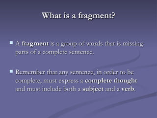 Fragments | PPT